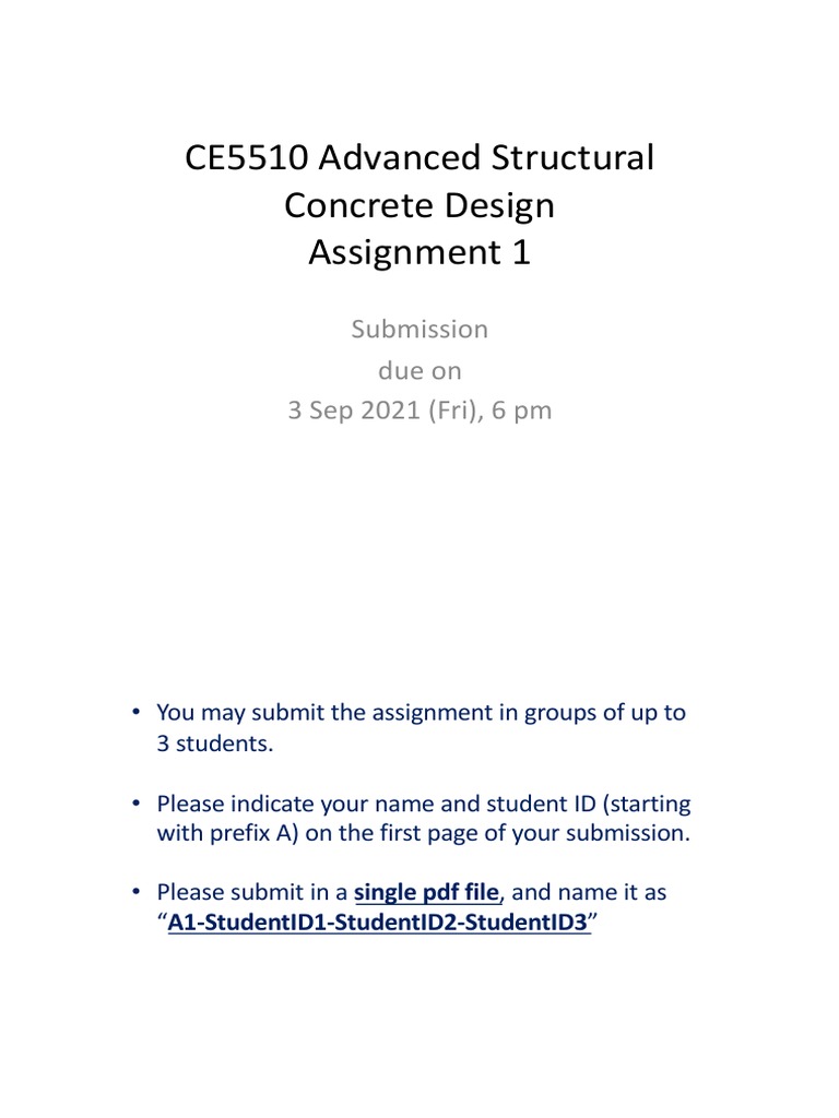 CE5510 Assgn 1 - 2021 | PDF | Materials | Physical Sciences