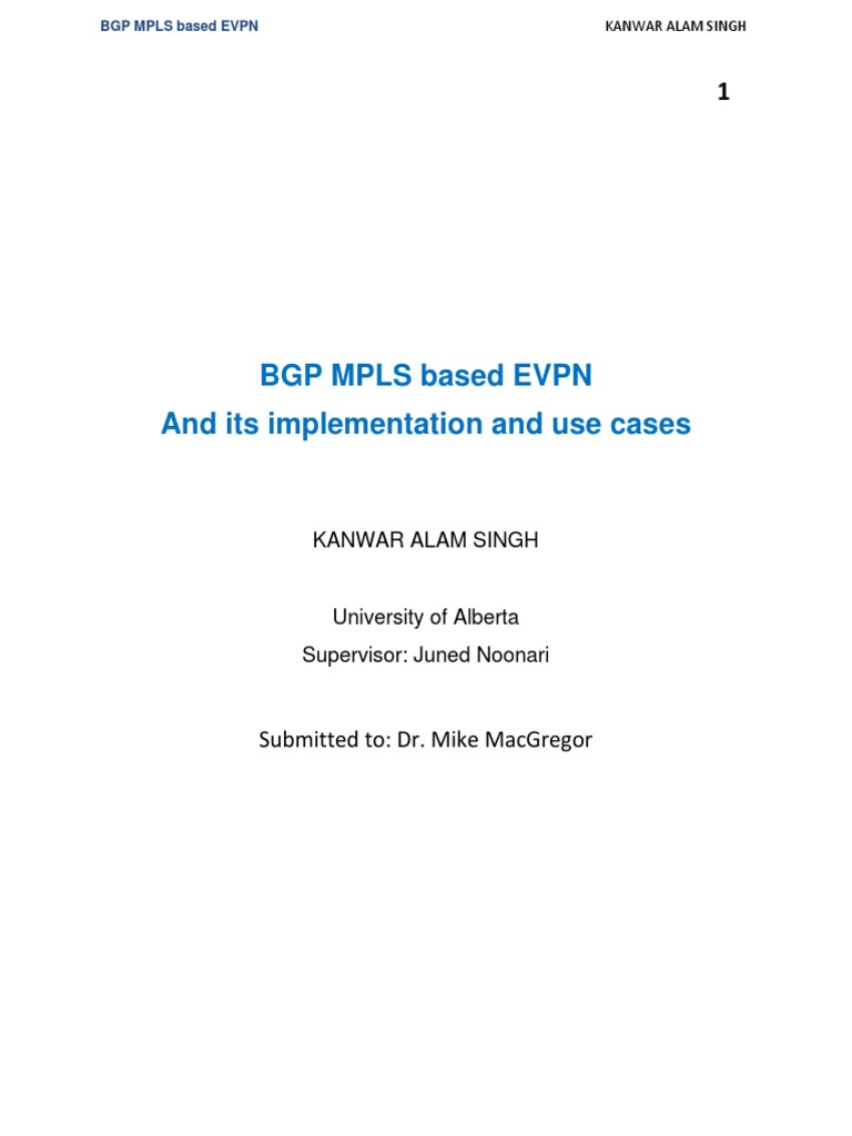 BGP MPLS EVPN: Implementation & Benefits | PDF