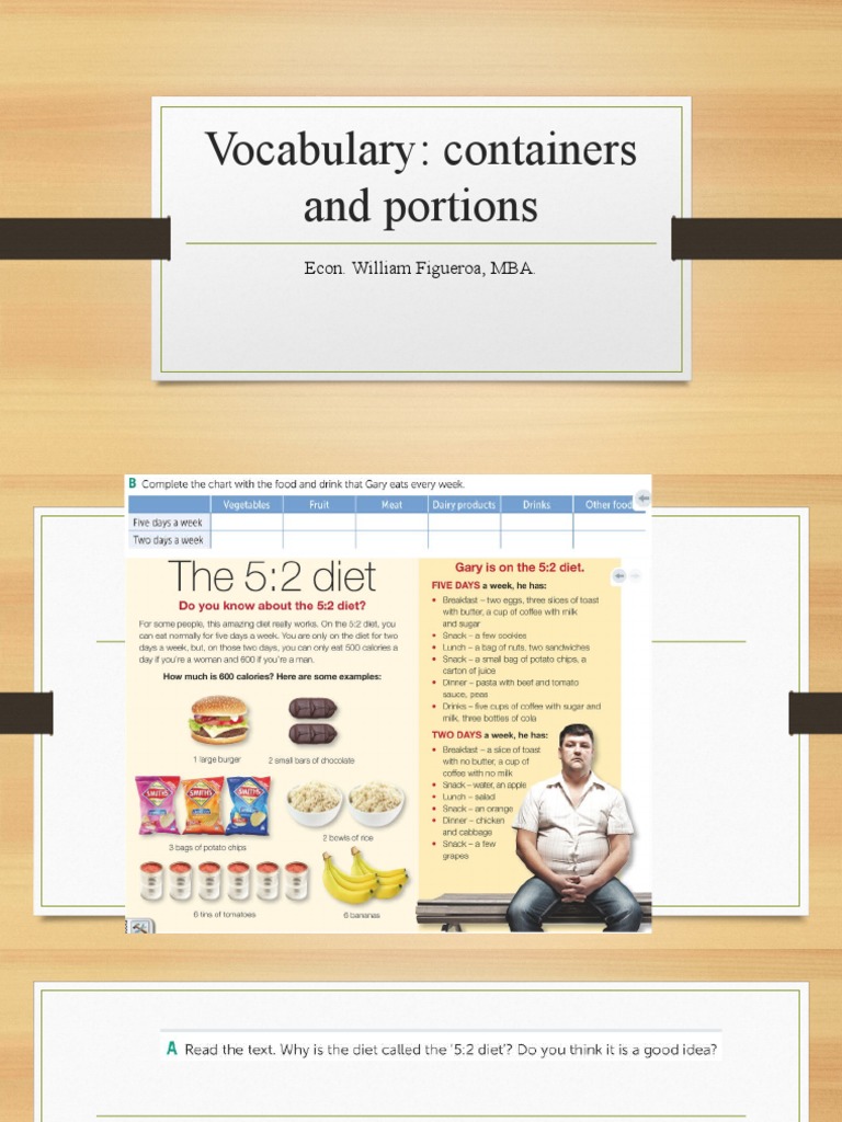 Vocabulary containers and portions | PDF