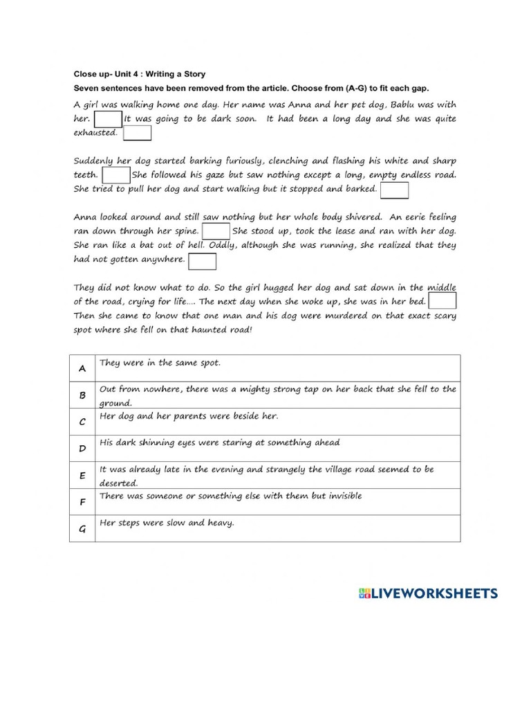 Unit 4 Write A Story | PDF