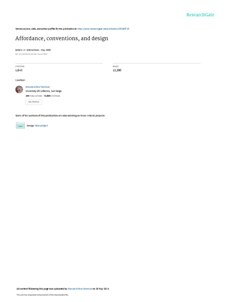 Affordance Conventions and Design | PDF | Cursor (User Interface) | Design