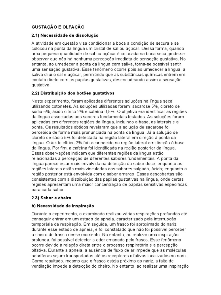 Teste de Rinne | PDF | Gosto | Sistema visual