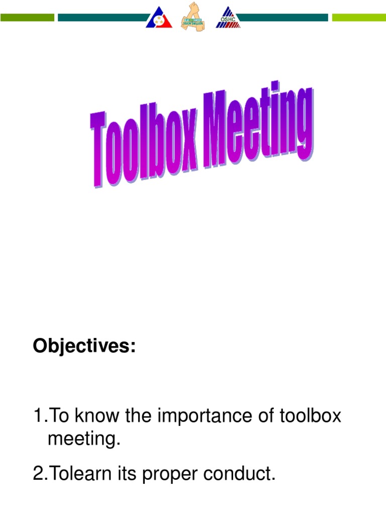 Toolbox Meeting | PDF | Occupational Safety And Health | Employment