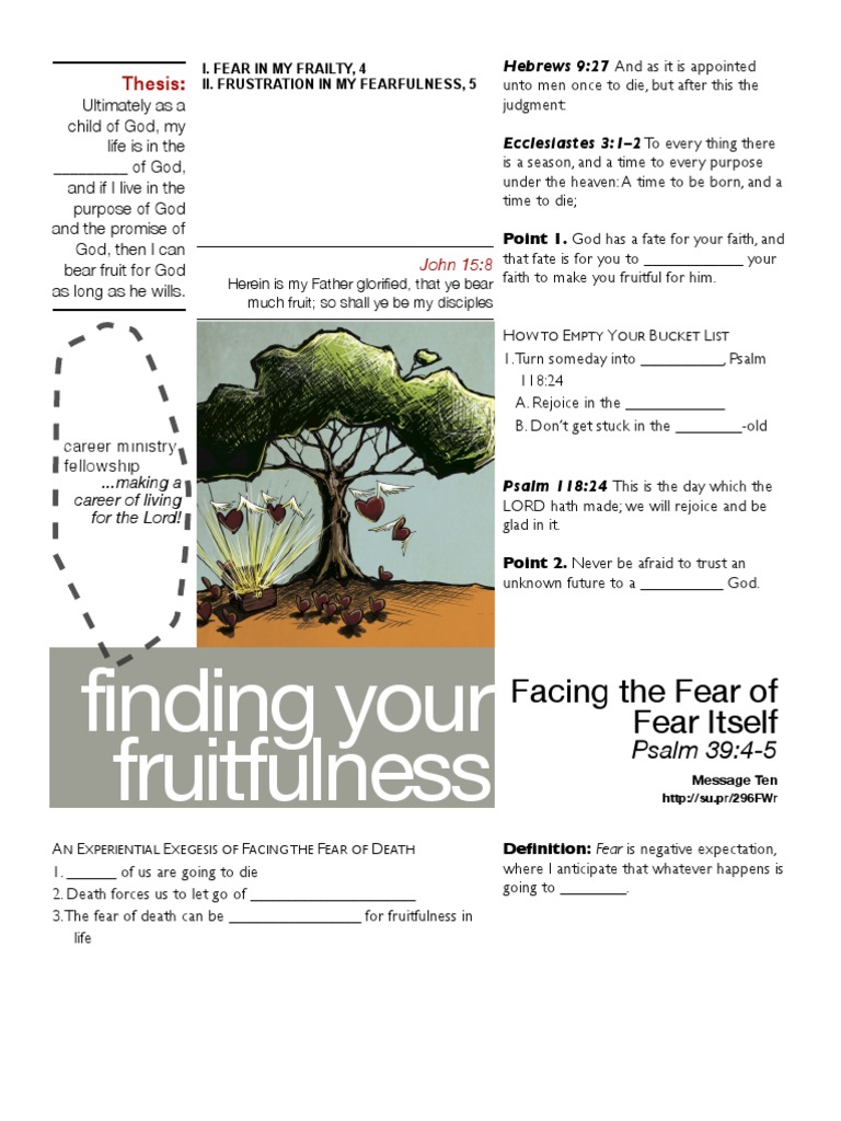 Fruitfulness 10 Psalm 39-4-5 Handout 100911 | PDF | Ten Commandments ...
