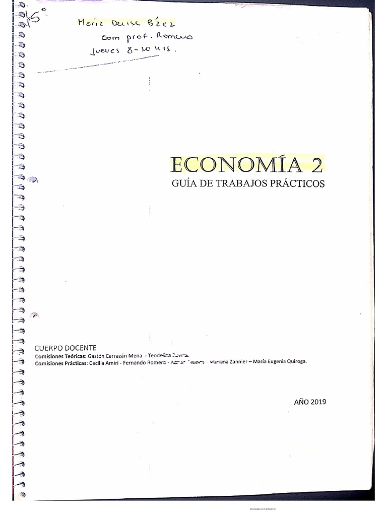 Carpeta Práctica - Eco 2 - Baez, María Denise (2019) | PDF