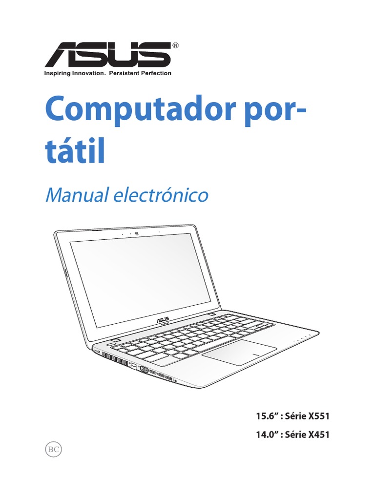 Manual Do Usuário Do ASUS X451CA - VER8290 | PDF