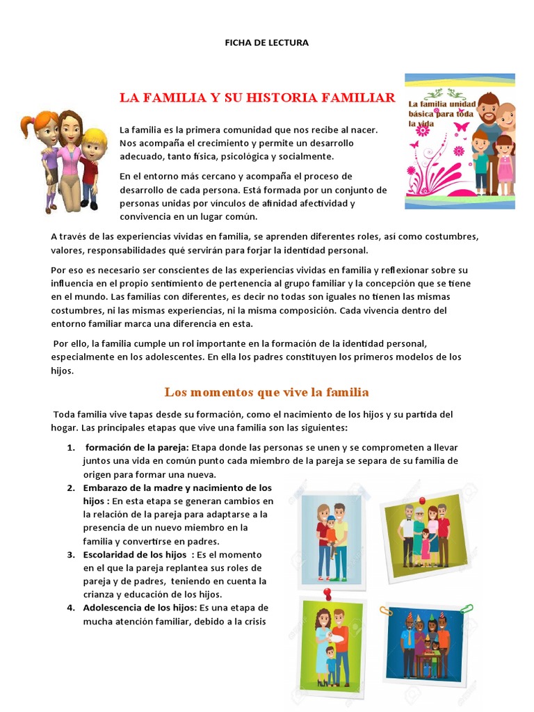 S.1__La_Familia_Y_su_Historia_Familiar_(Ficha_Lect.) | PDF