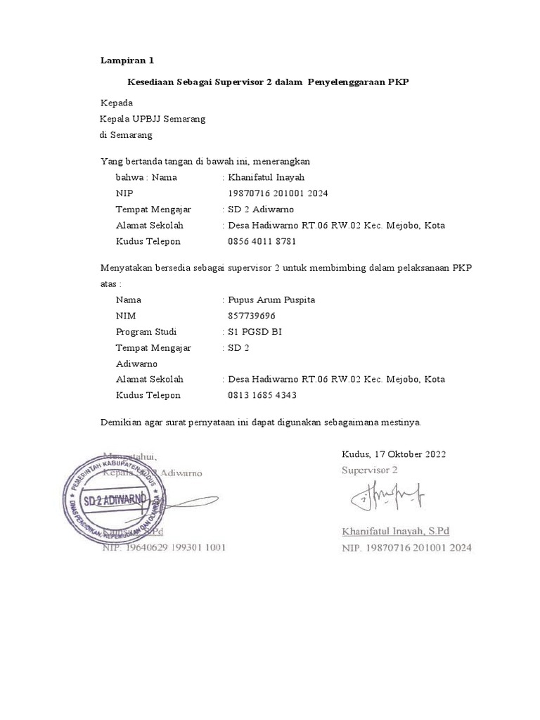 Lampiran Pkp_pupus Arum Puspita | PDF