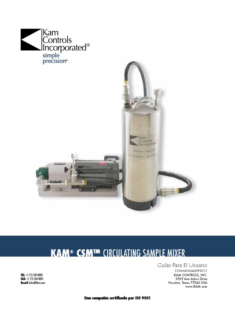 KAM CSM™ Circulating Sample Mixer: Guías para El Usuario | PDF