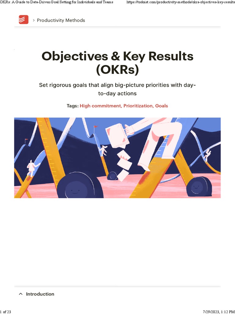 OKRs A Guide To Data-Driven Goal Setting For Individuals and Teams | PDF