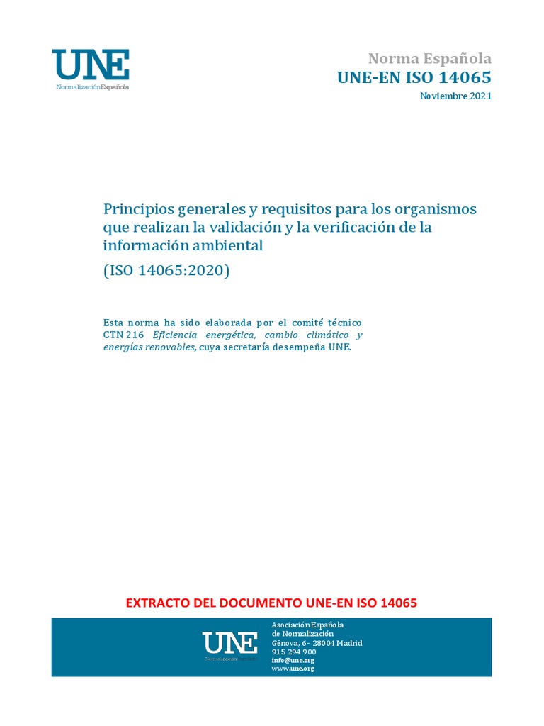 (Ex) Une-En Iso 14065 2021 | PDF