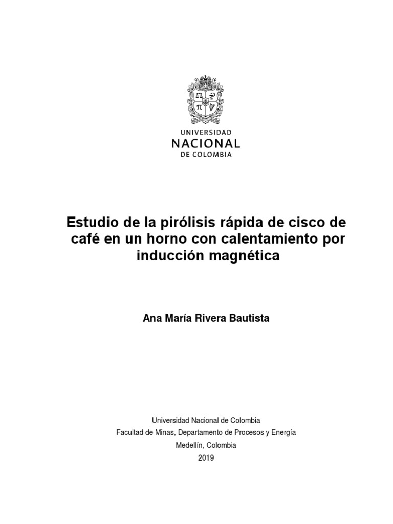 Estudio de La Pirólisis Rápida de Cisco de Café en Un Horno Con ...