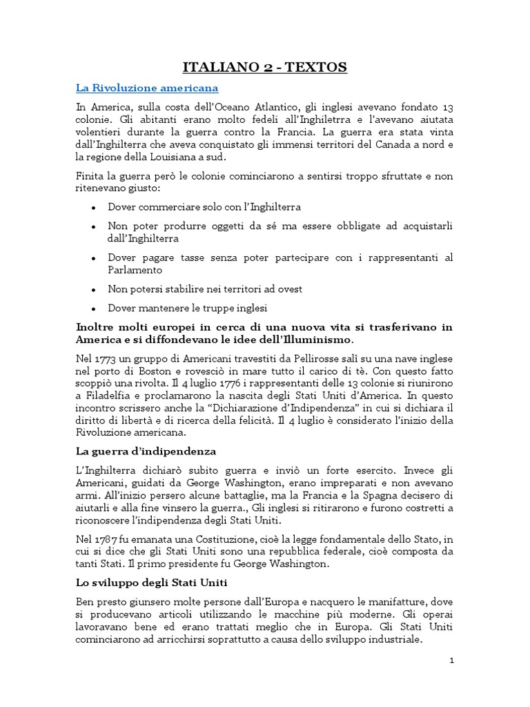 Textos para Practicar Italiano | PDF