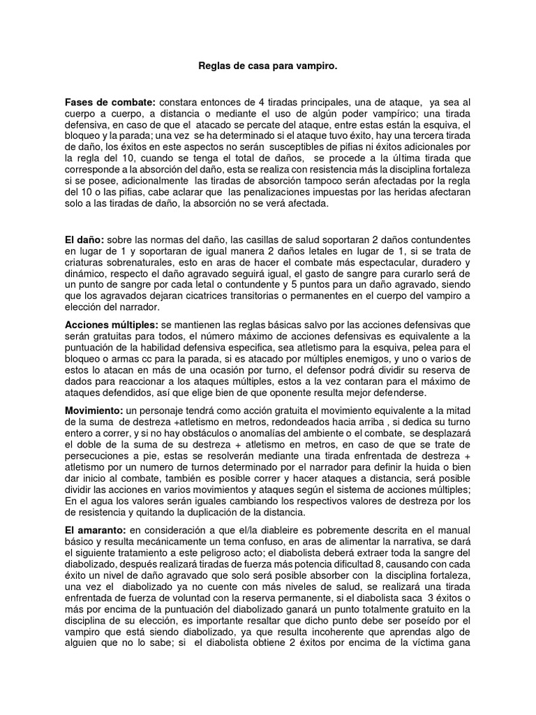 Normas Caseras VTM | PDF