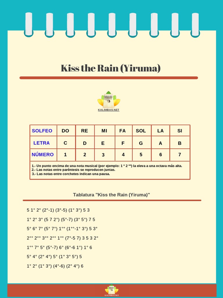 Kiss The Rain Yiruma | PDF