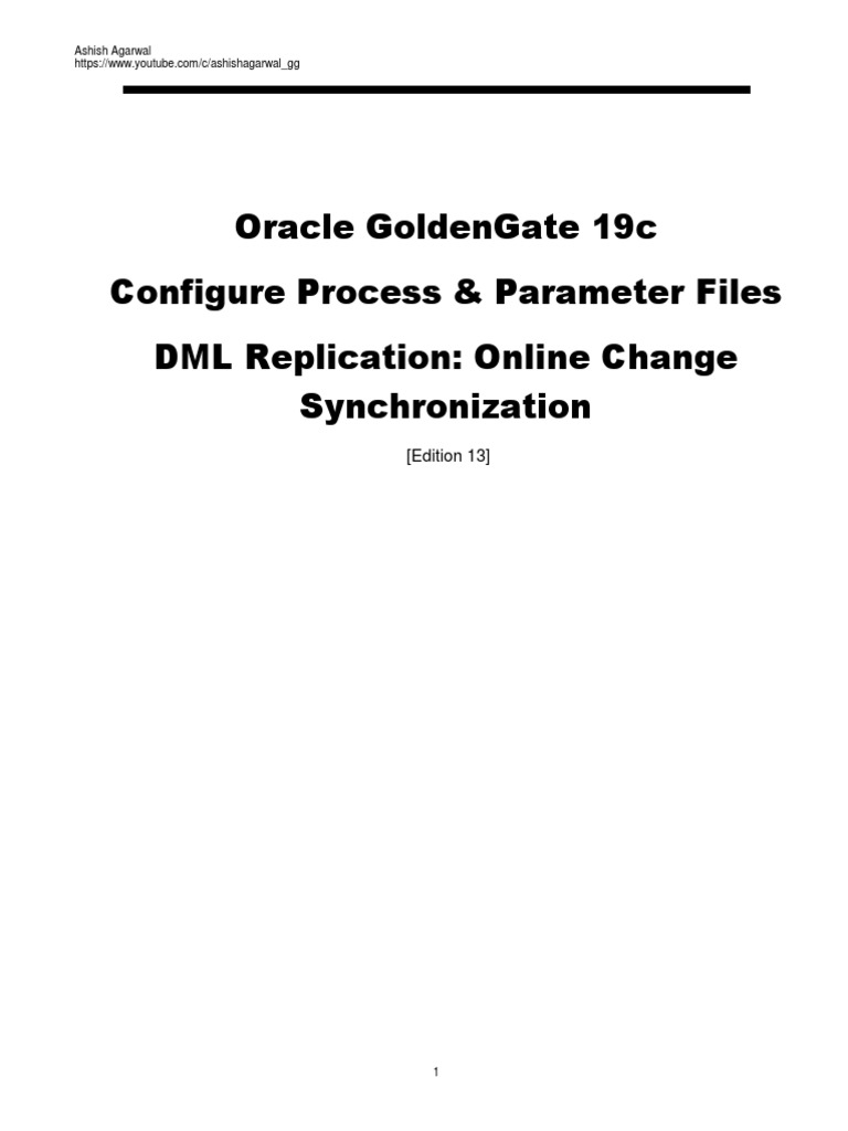 GG AG3 Configure GG DML Replication | PDF GG AG3 Configure GG DML Replication | PDF
