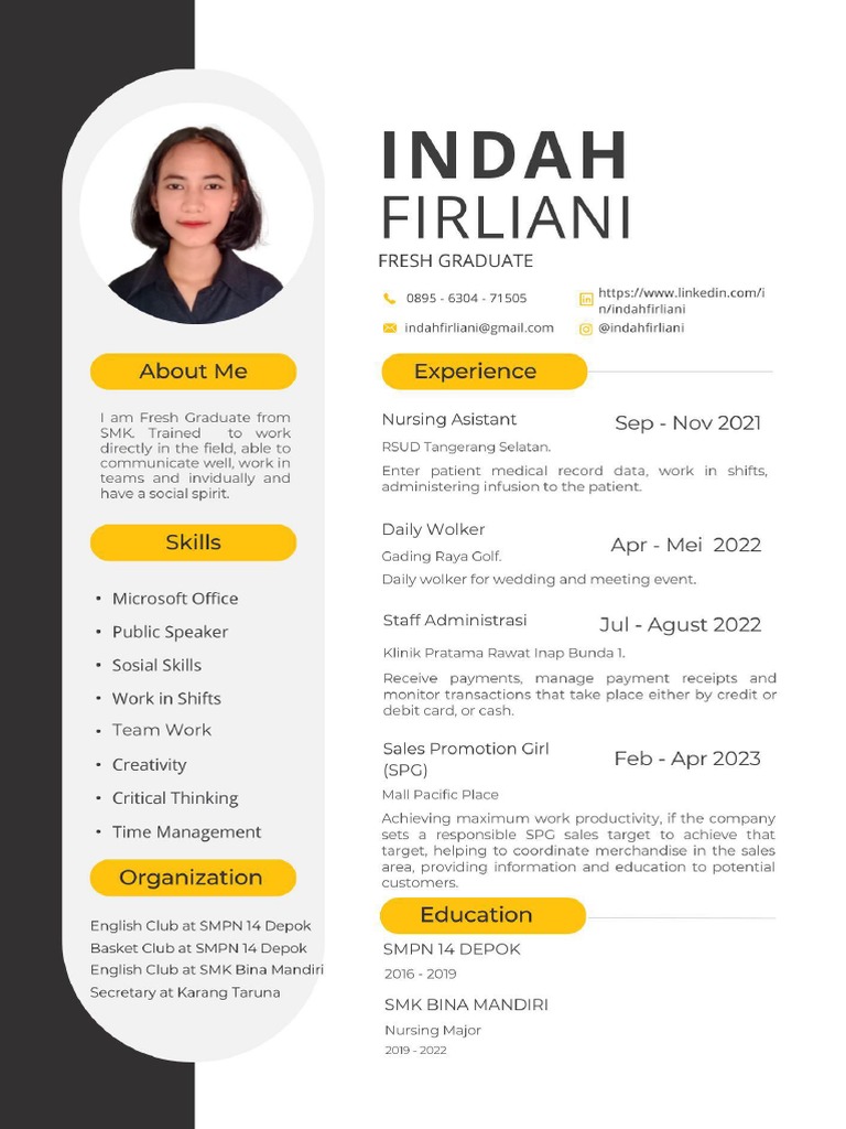 Indah Firliani CV | PDF