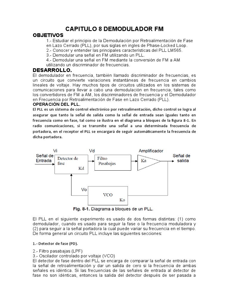 8 Demodulador FM | PDF | Modulación de frecuencia | Tecnología de ...