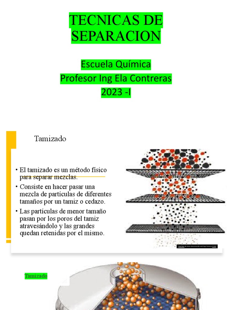 Método de Tamizado en Química | PDF