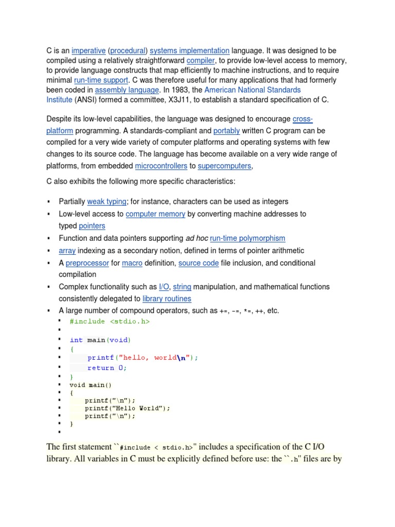 C Lang | Download Free PDF | C (Programming Language) | Pointer (Computer Programming)