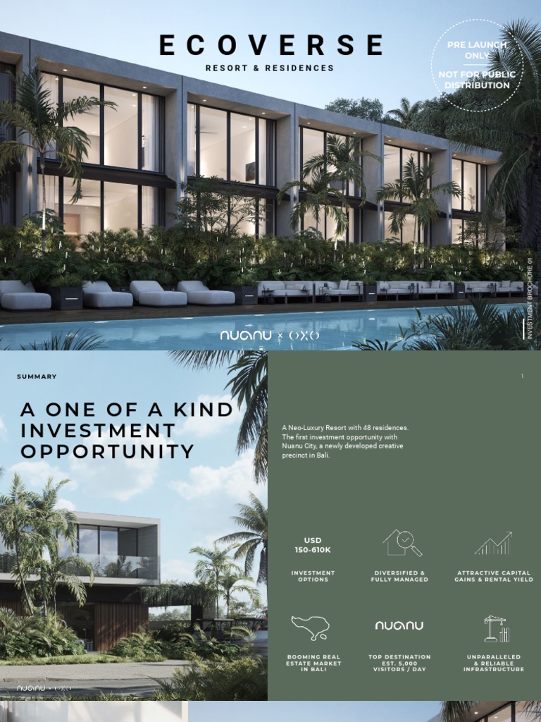 Ecoverse Resort Investment Overview | PDF | Return On Investment ...