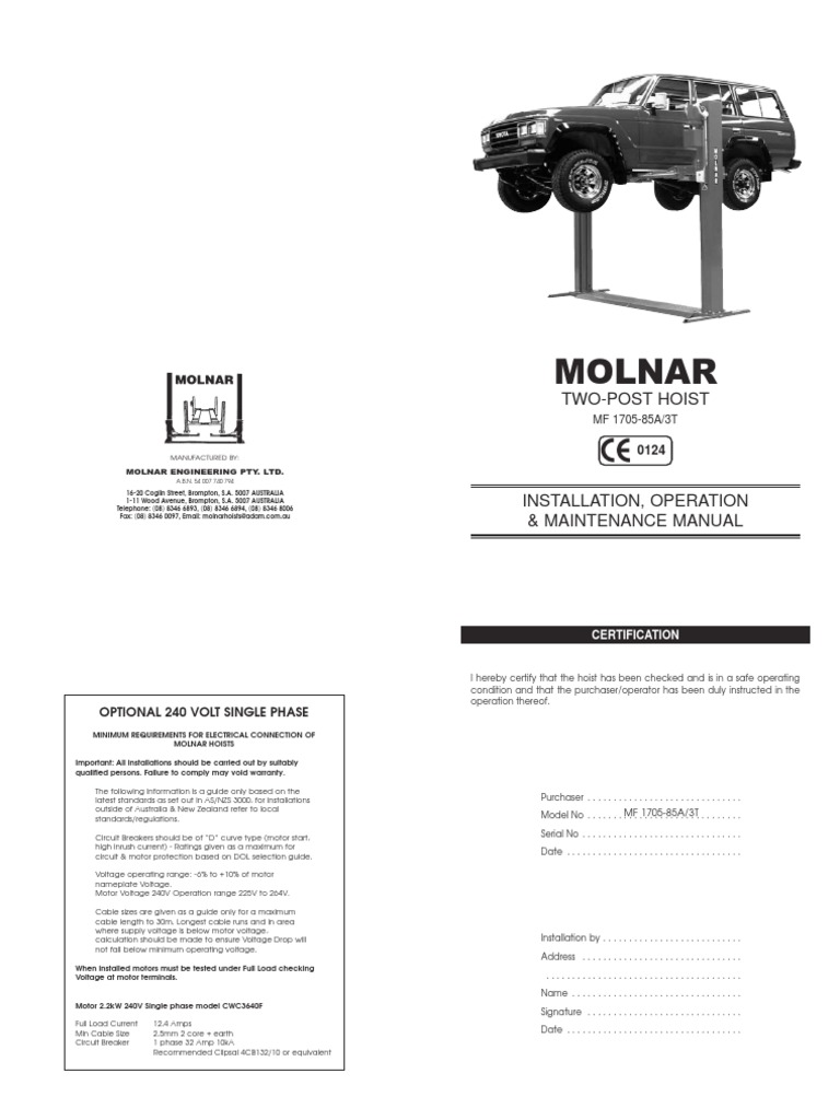 molnar-two-post-hoist-user-manual-pdf-valve-mechanical-engineering