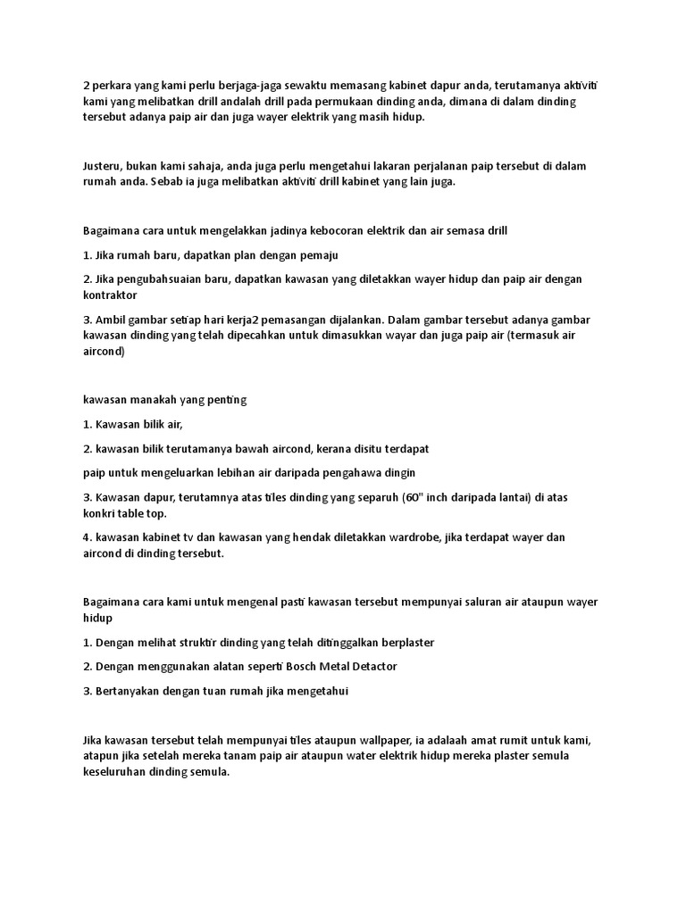 Cara elak paip bocor | PDF