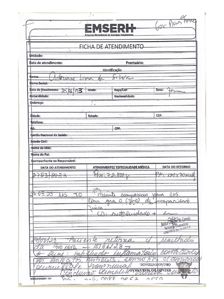 Ficha de Atendimento - Compressed | PDF Ficha de Atendimento - Compressed | PDF