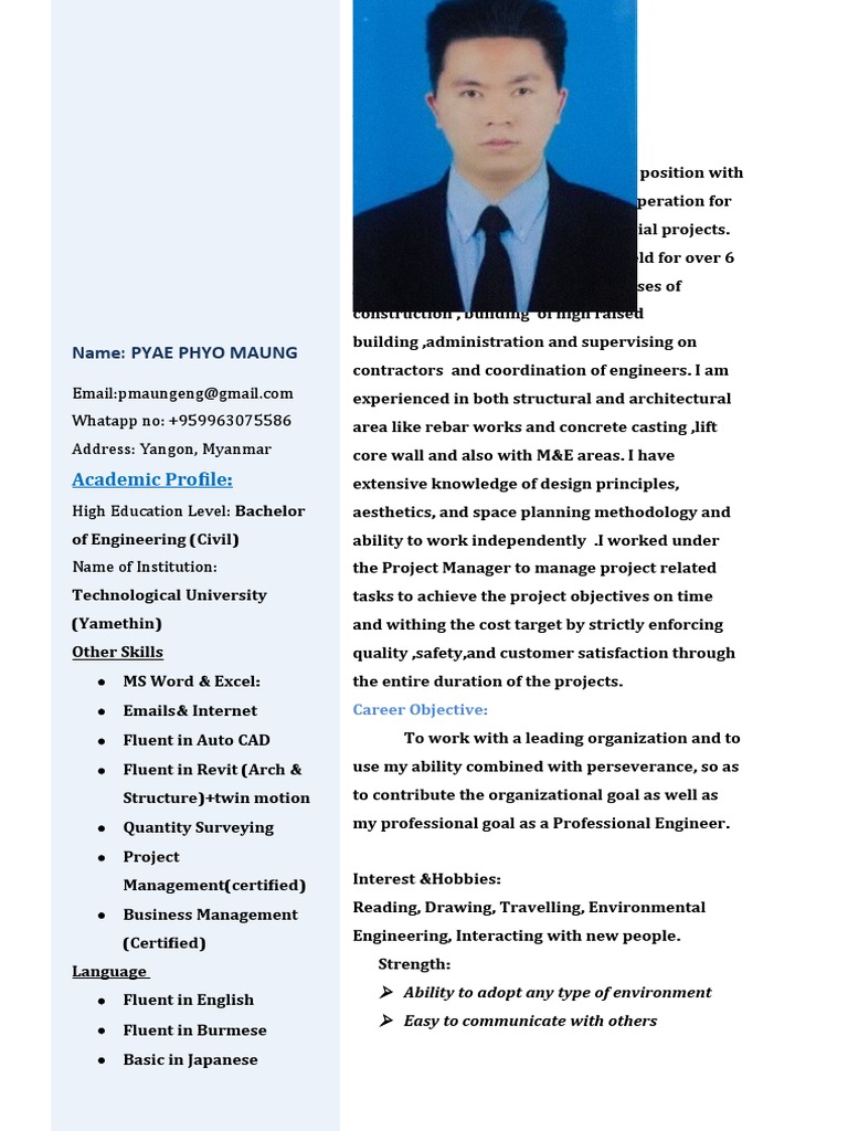 PPM CV Senior Site Engineer | PDF | Goal | Engineer