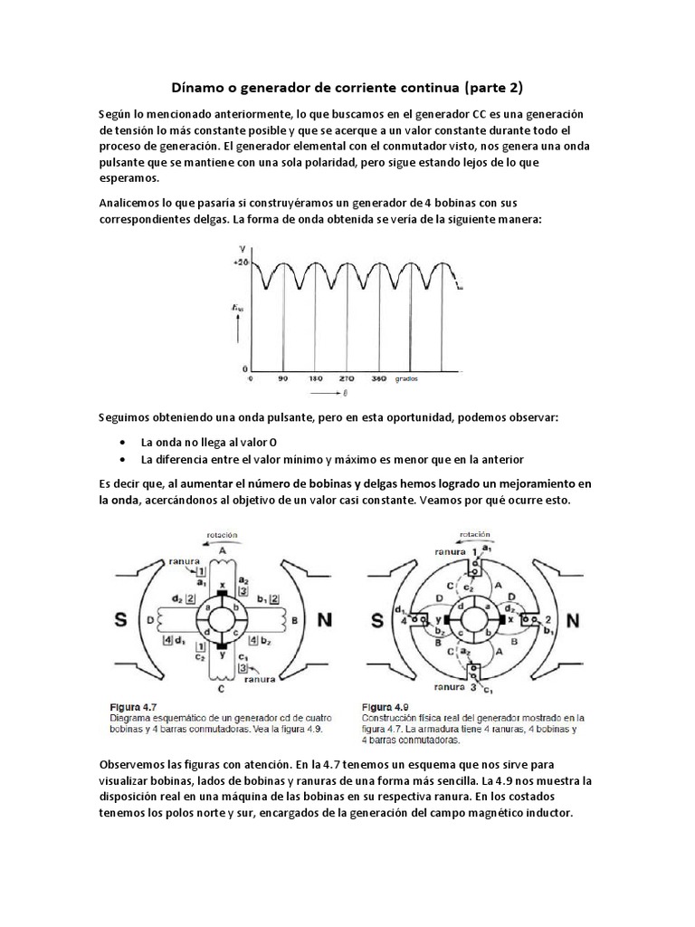 Generador CC Parte 2 | PDF | Inductor | Generador eléctrico