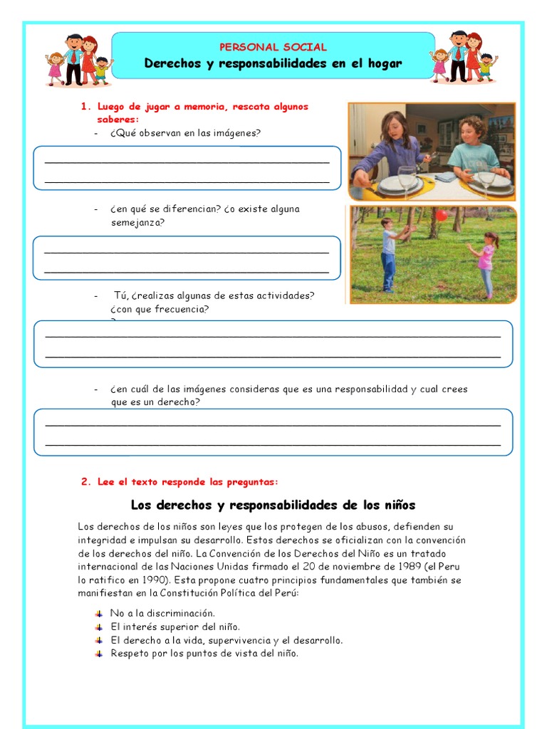 Ficha Ps Lun 8 Deberes y Responsabilidades | PDF