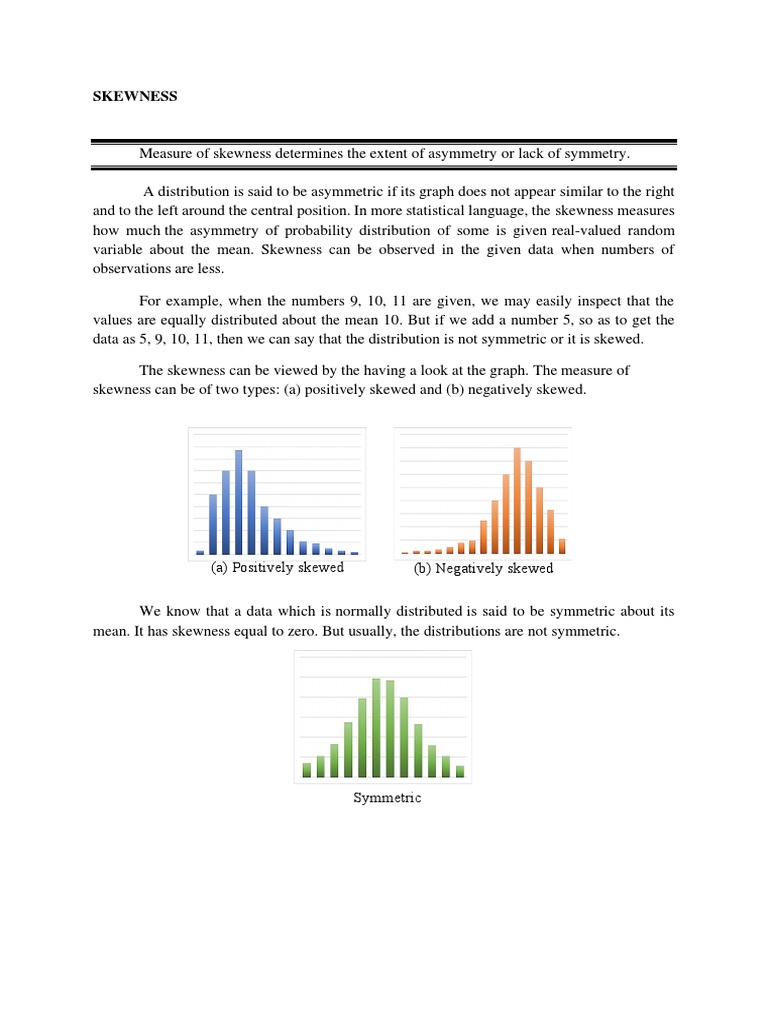 SKEWNESS and KURTOSIS | PDF | Skewness | Mean