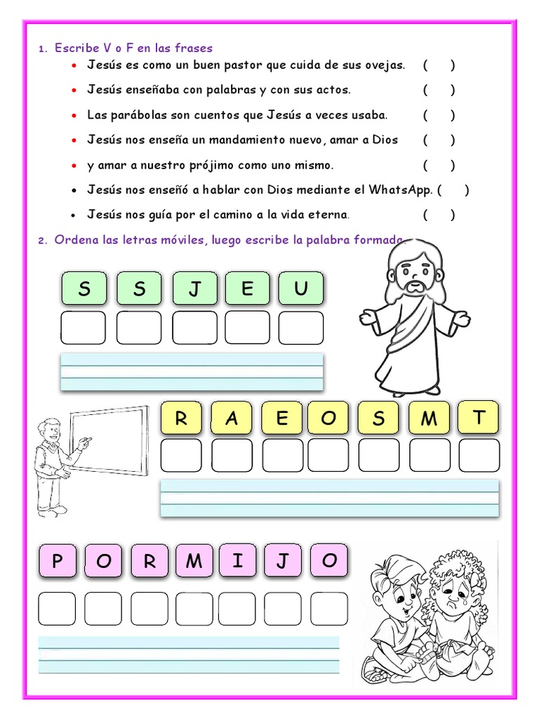 Ficha de Jesus Es Mi Maestro | PDF