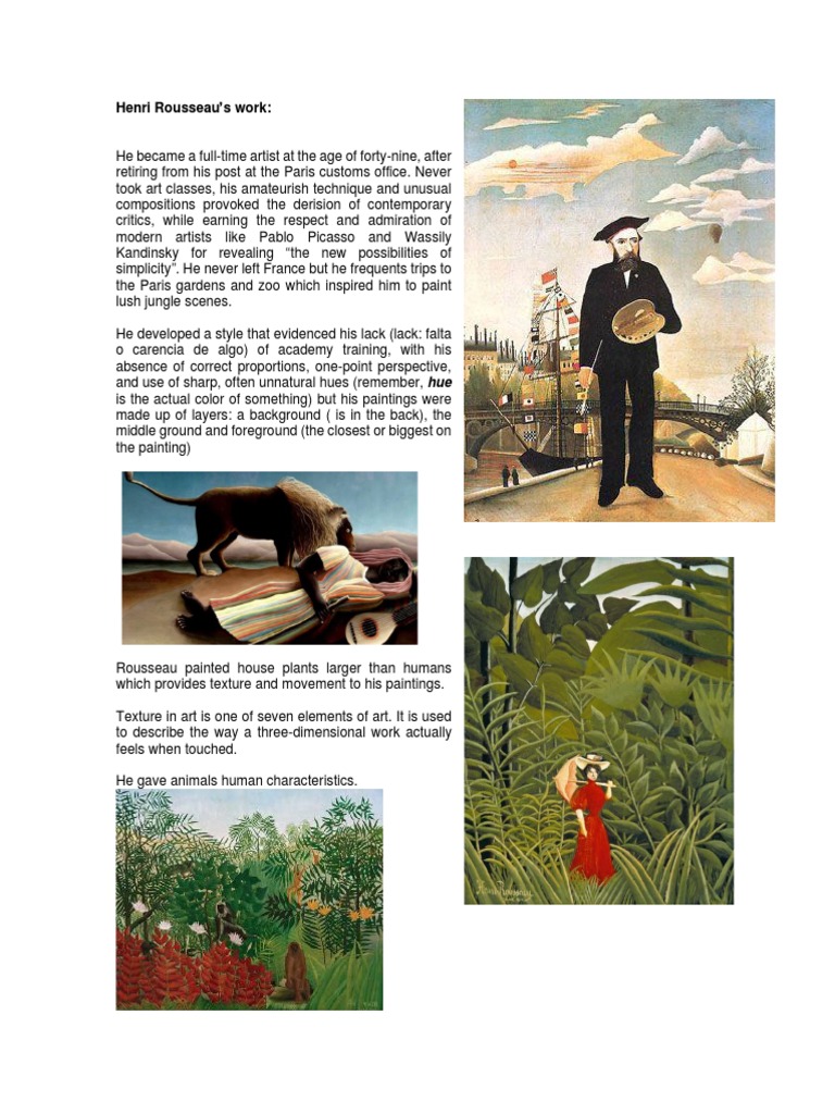 Henri Rousseau: Self-Taught Artist's Style | PDF | Art