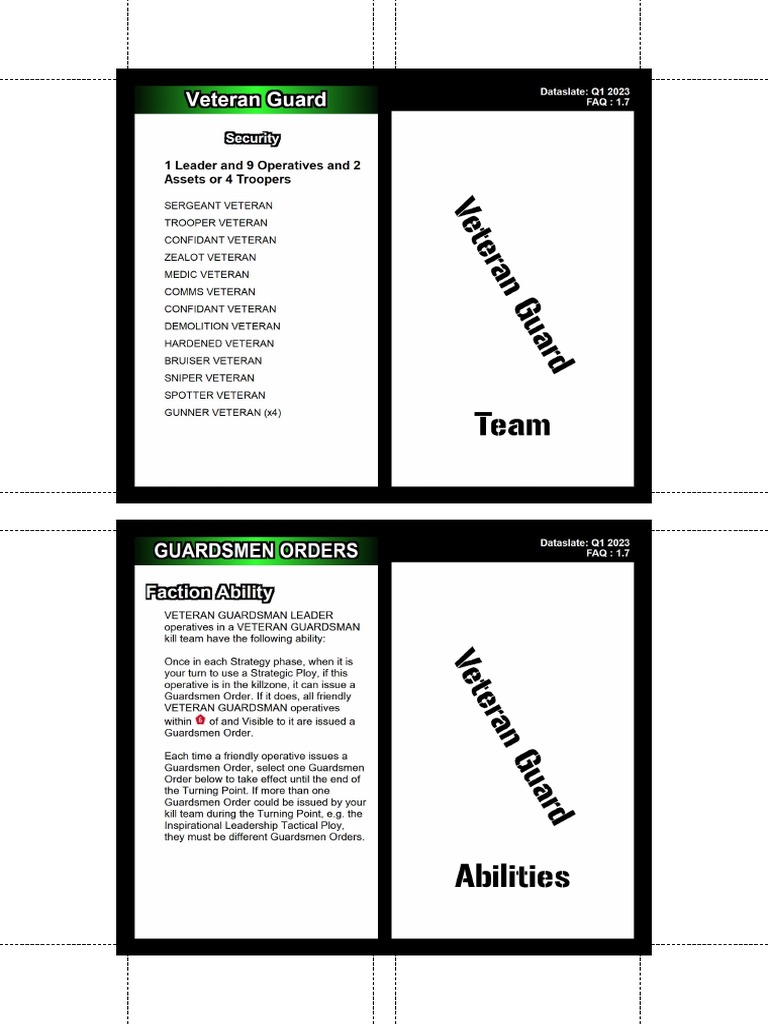 Veteran Guard Deck R2.1 FOLD A4 LoFi | PDF