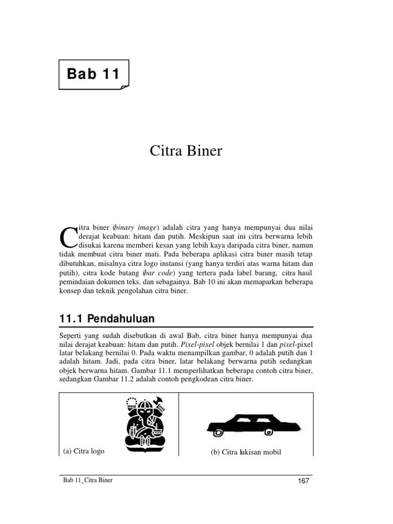Citra Biner: Konsep dan Aplikasi | PDF