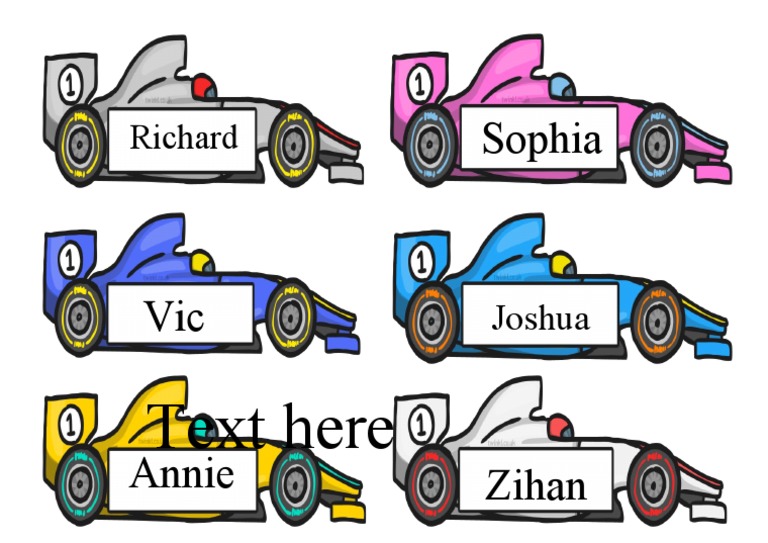 Editable Racing Car Cut Outs | PDF