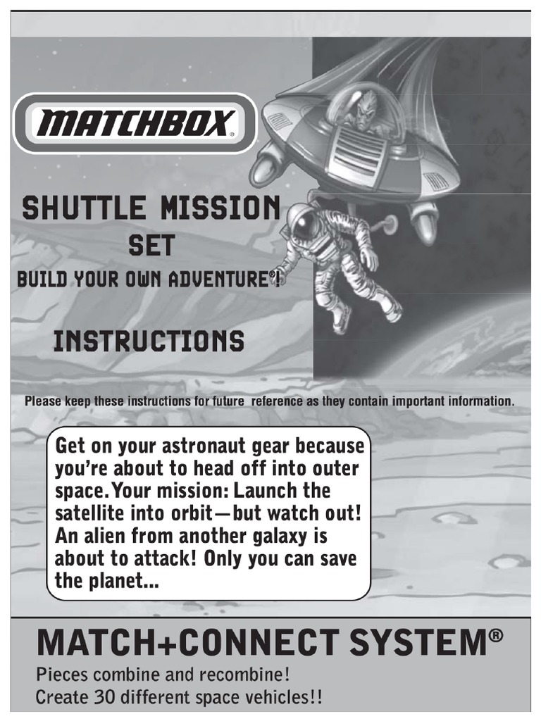Matchbox Mega Rig Shuttle Mission Instructions | PDF