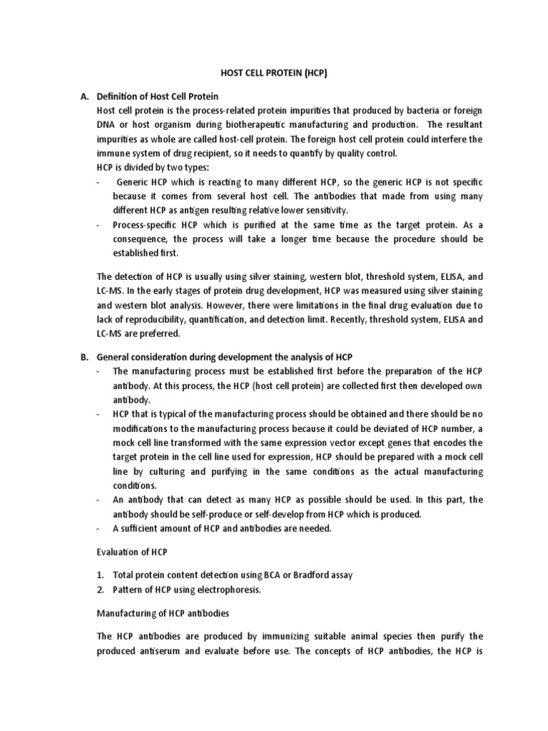 Host Cell Protein Analysis Guide | PDF | Western Blot | Elisa