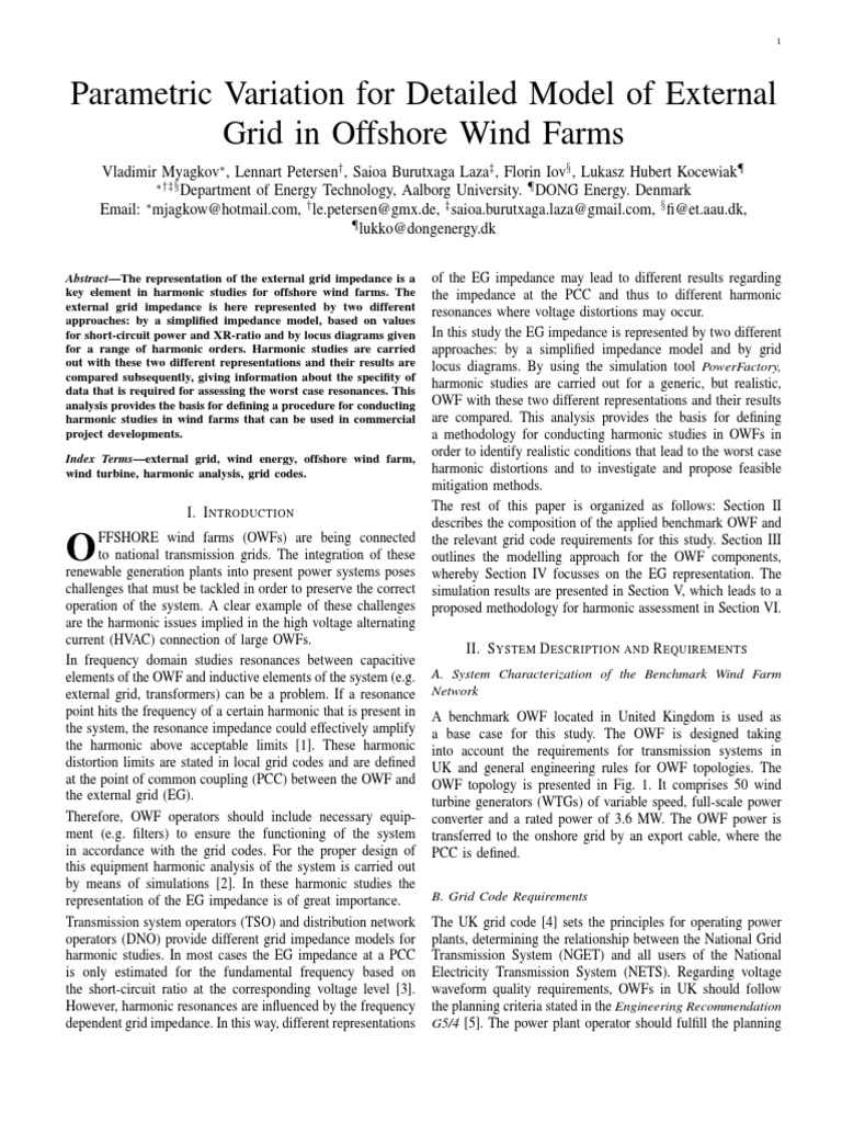 Parametric Variation For Detailed Model | PDF | Transformer | Electric Power Transmission