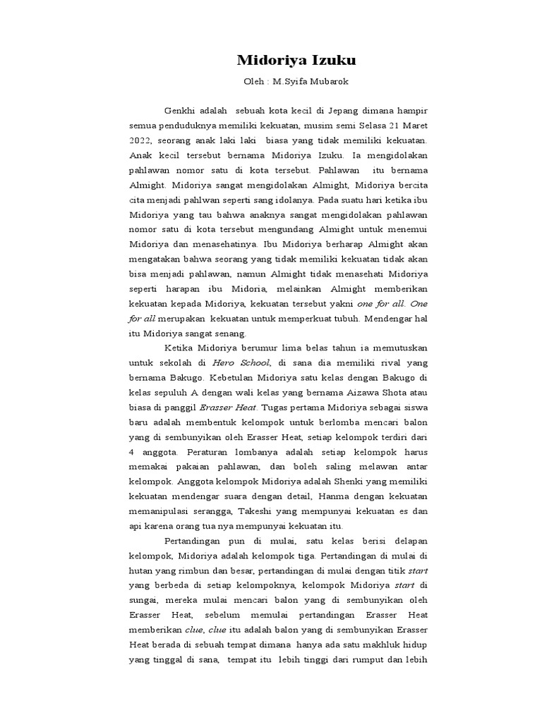 Midoriya Izuku | PDF