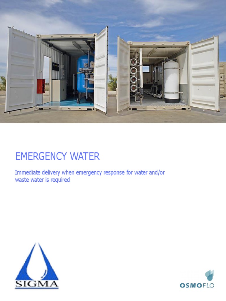 Osmoflo Sigma - Emergency Rentals Brochure | PDF | Environmental ...