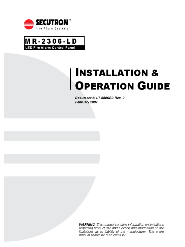 LT-950SEC MR-2306 Installation and Operation Manual | PDF