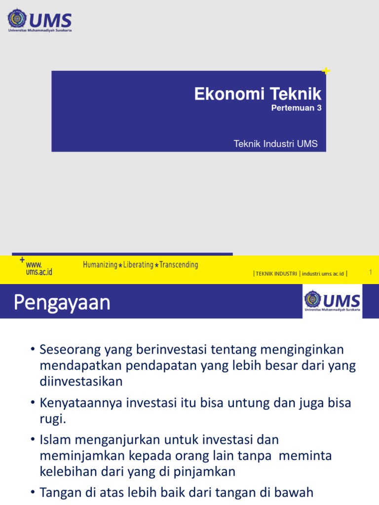 03-Ekonomi Teknik TI UMS | PDF