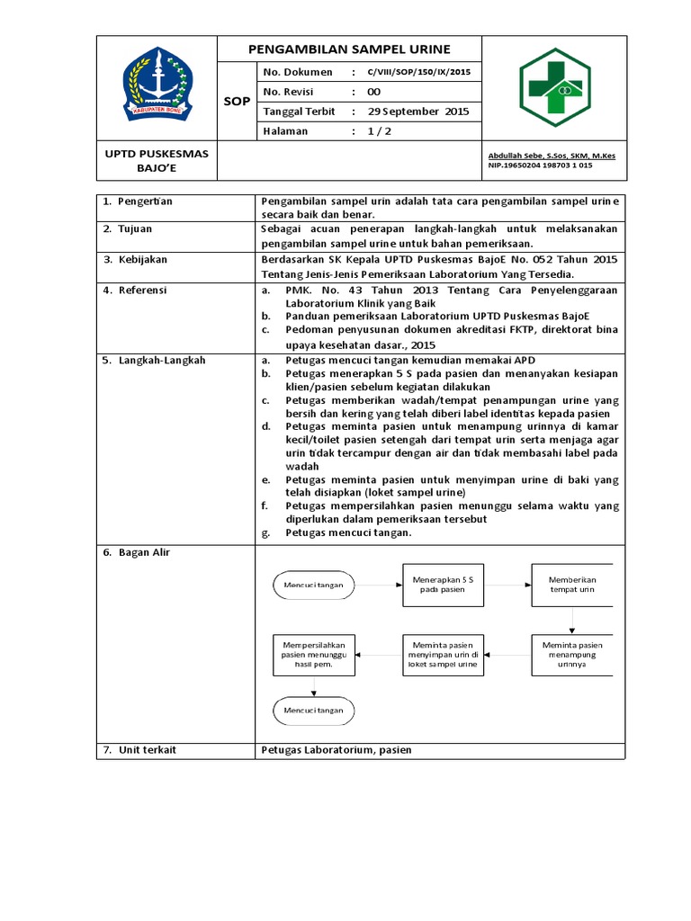 Pengambilan Sampel Urin | PDF