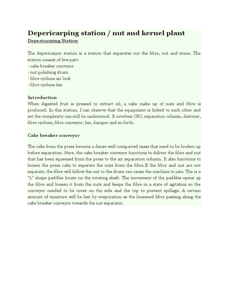 Depericarping Station | PDF | Science & Mathematics