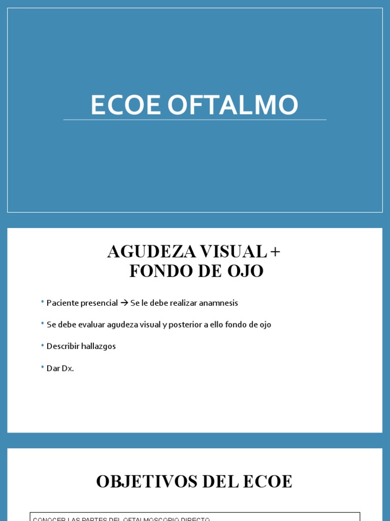 Ecoe Oftalmo | PDF | Ojo humano | Percepción visual