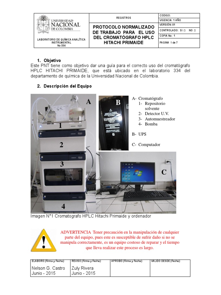 PNT Cromatografo HPLC HITACHI | PDF