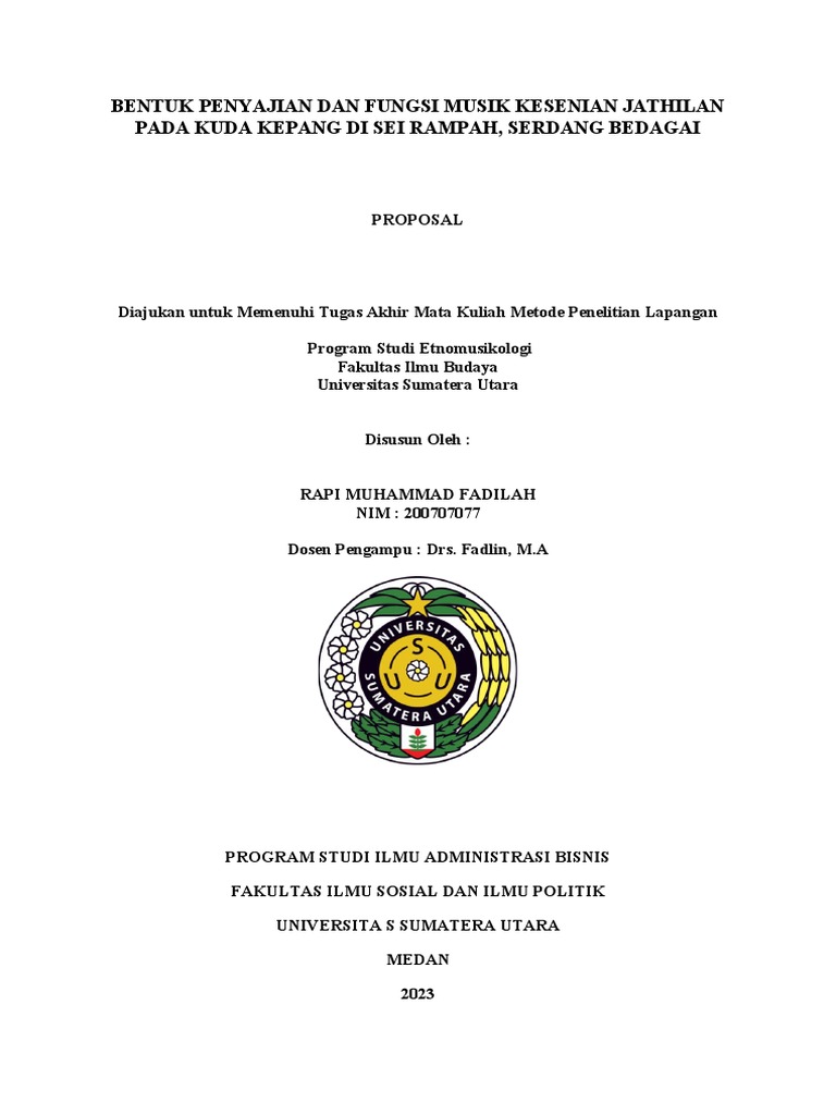 Proposal Rapi Muhammad | PDF | Seni