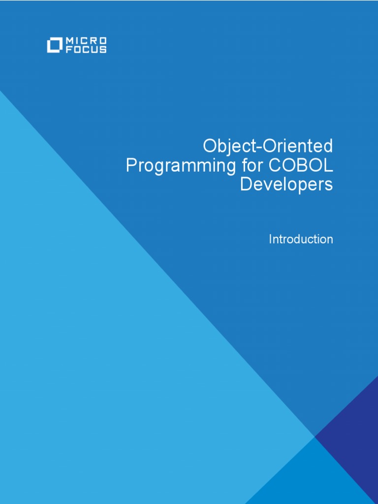 Intro To OO Programming For COBOL Developers | PDF